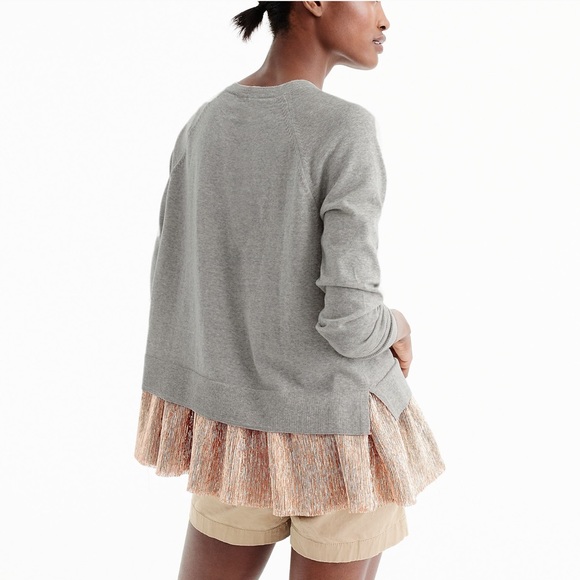 J. Crew | Sweaters | J Crew Collection Crewneck Merino Wool Layered Xs | Poshmark